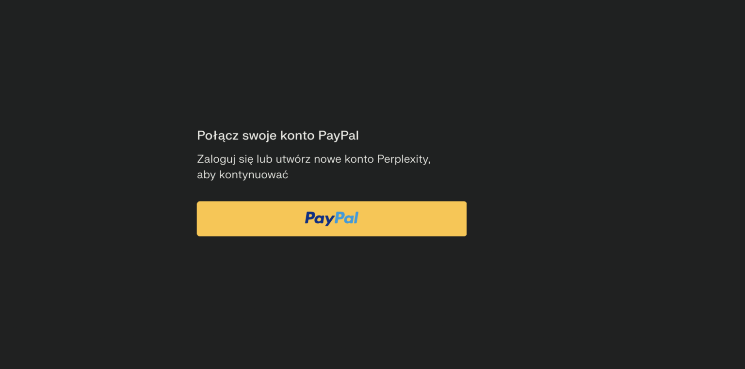 Darmowa roczna subskrypcja Perplexity Pro przez PayPal